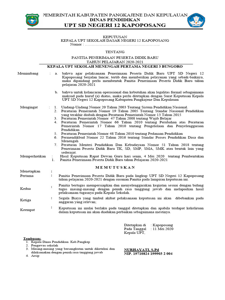 SK PPDB TP 2019-2020 | PDF