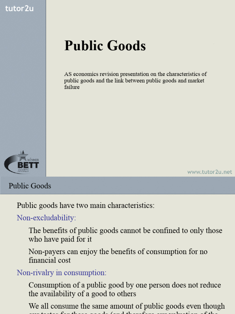 Market Failure and Public Goods | PDF | Goods | Business