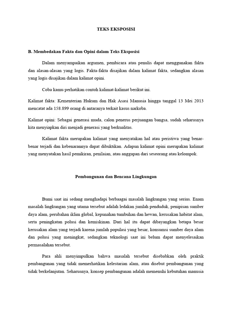 Membedakan Fakta Dan Opini Dalam Teks Eksposisi | PDF | Politik