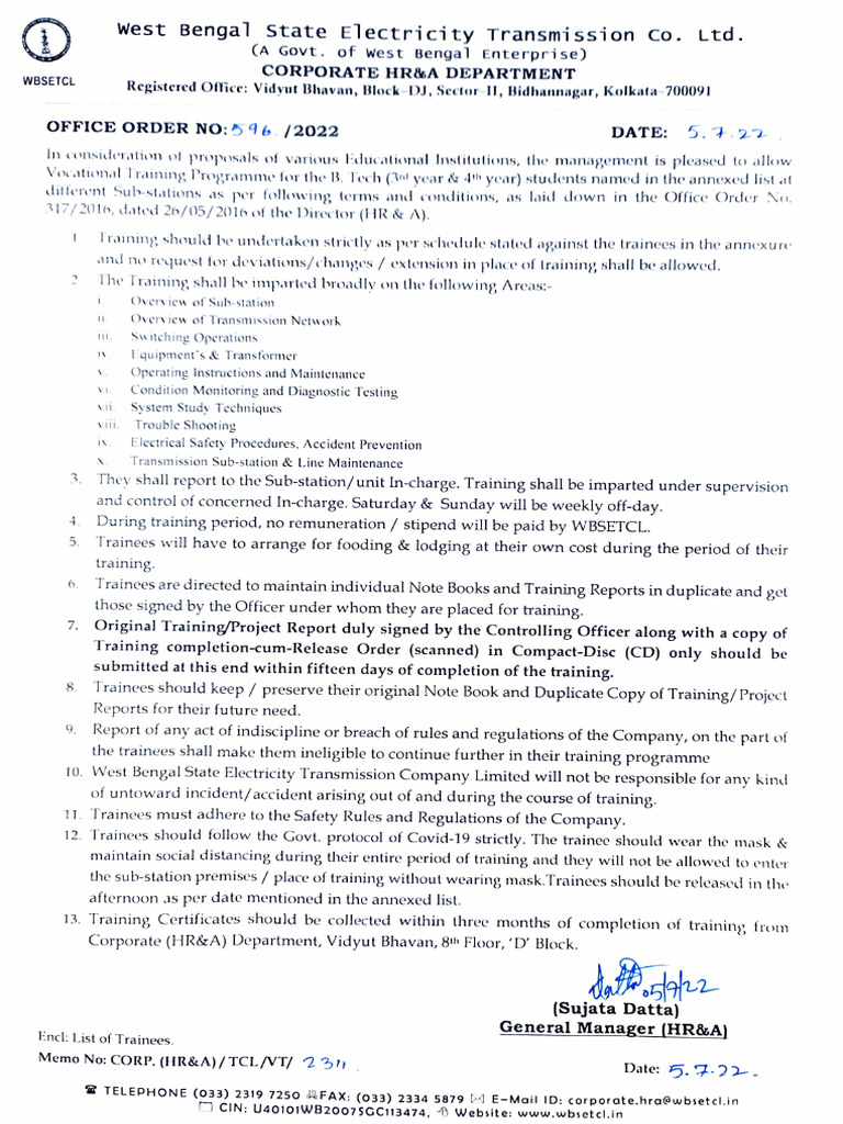 VT Training Guidelines | PDF | Electric Power | Electrical Engineering