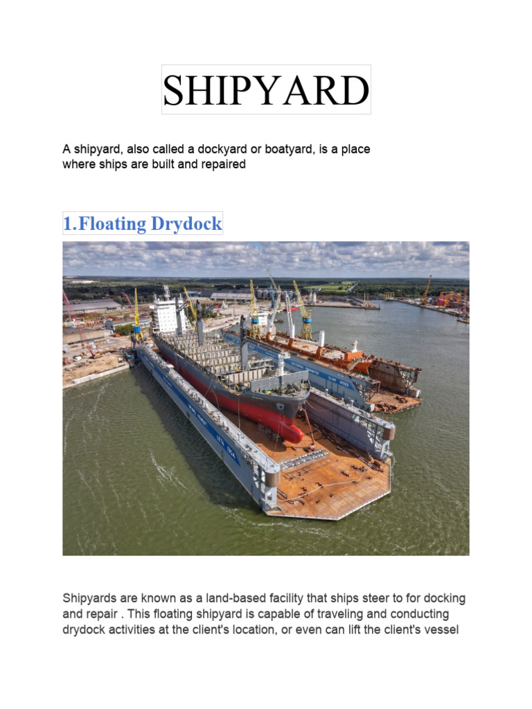 SHIPYARD | PDF | Shipyard | Ships