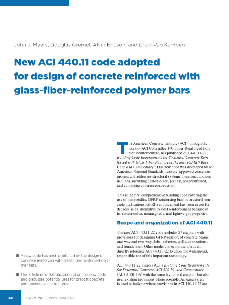 Aci GFRP 440.11 Ma23 | PDF | Reinforced Concrete | Concrete
