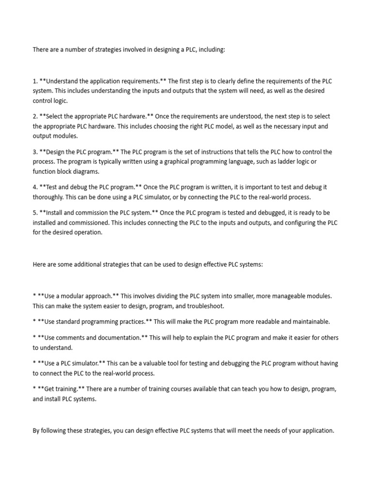 Strtegies For PLC | PDF | Computers