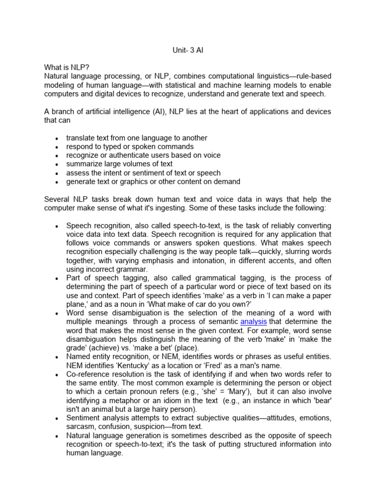 Unit 3 | PDF | Speech Recognition | Artificial Intelligence