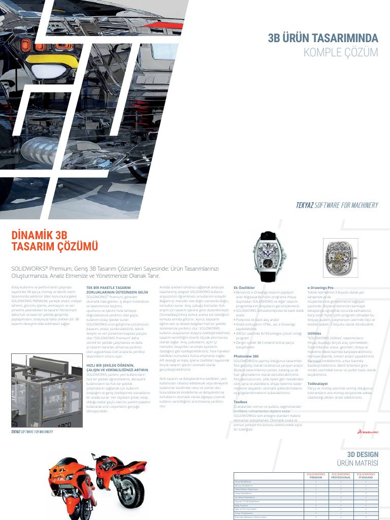 SOLIDWORKS 3B Tasarim | PDF
