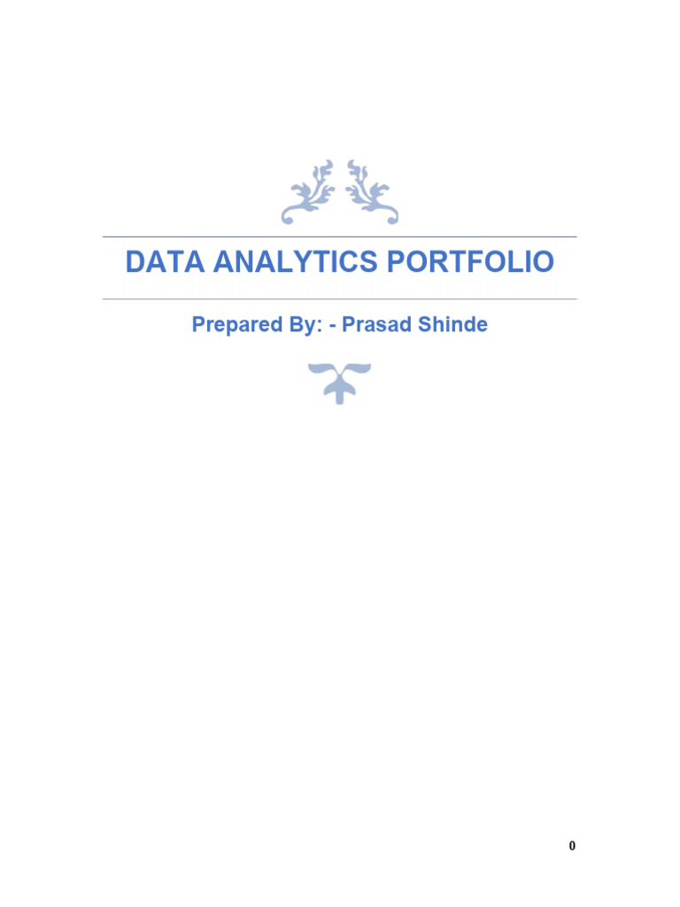 Prasad Shinde Data Analytics Portfolio | PDF | Analytics | Data Analysis
