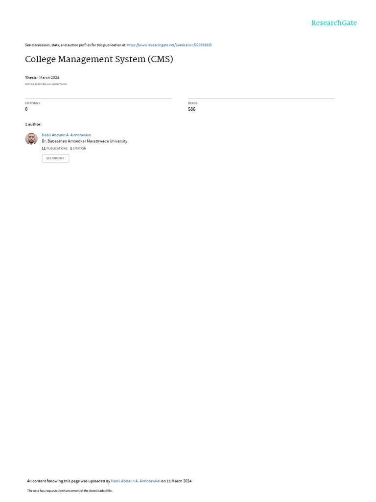 CollegeManagementSystemCMS | PDF | Net Beans | Applications & Software