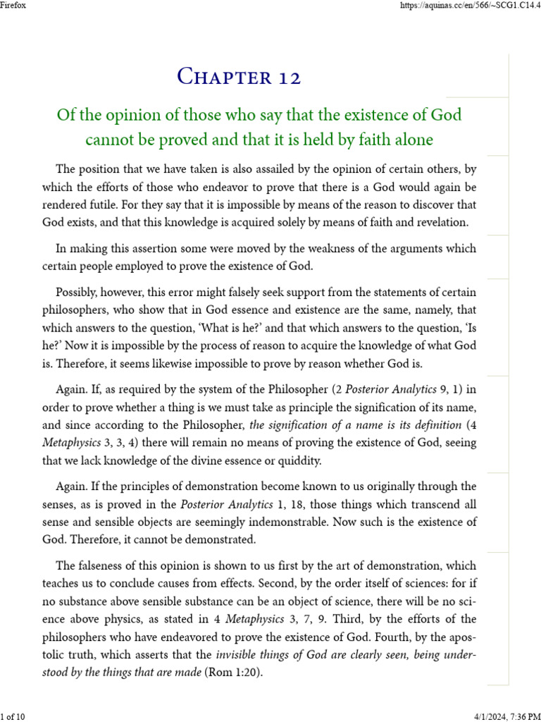 Arguments for God's Existence | PDF | Existence Of God | Existence