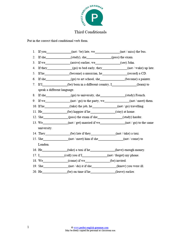 8) Third Conditional | PDF