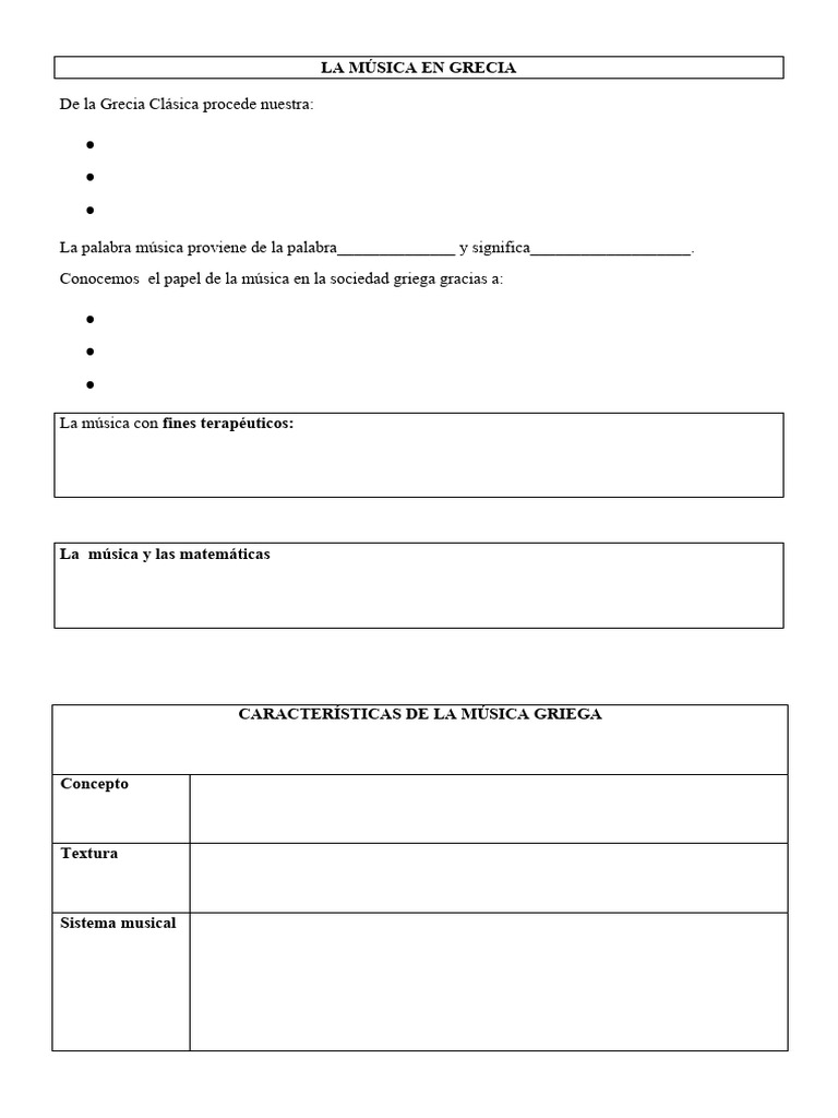 Música en la Grecia Clásica: Características y Rol | PDF | Estudios de ...
