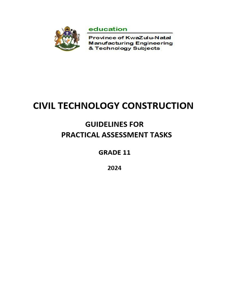 Grade 11 Civil Technology PAT Guidelines | PDF | Concrete | Learning