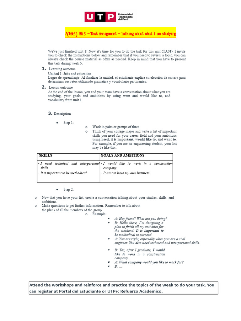 ? (AC-S05) Week 05 - Task Assignment - Talking About What I Am Studying | PDF | Human ...