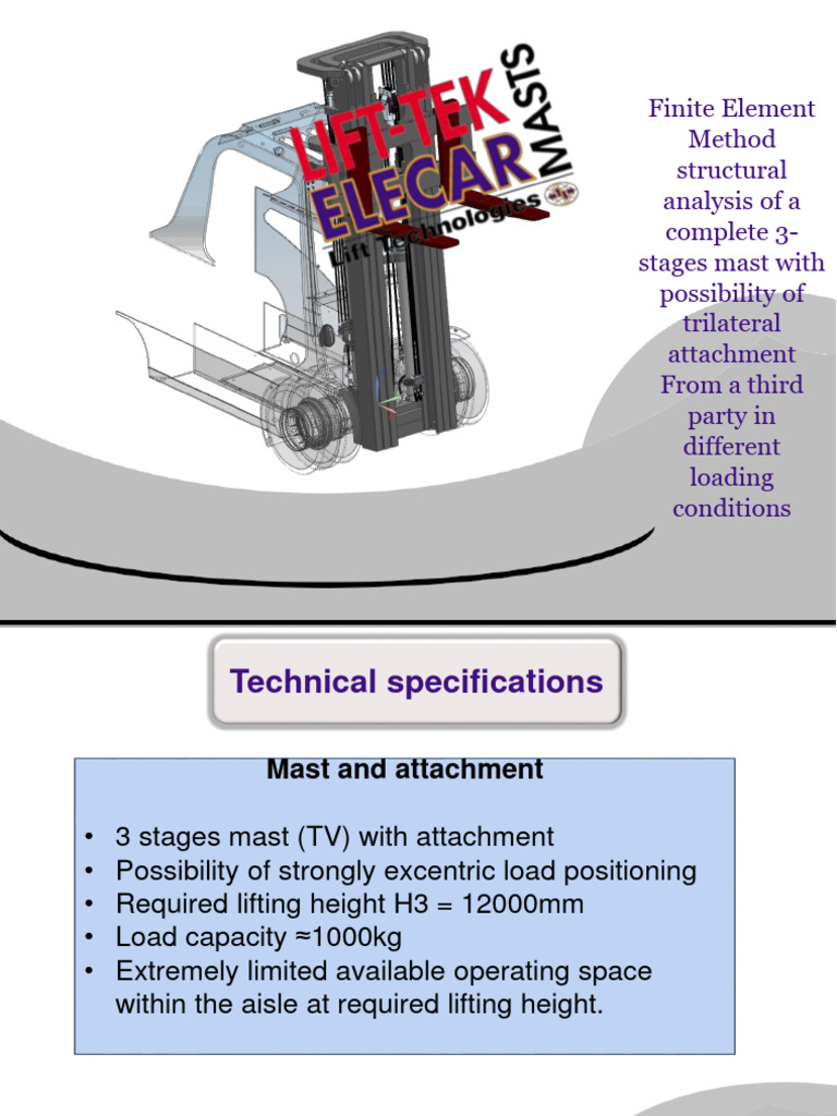 FEM Analysis of 3-Stage Mast Design | PDF | Mechanical Engineering ...