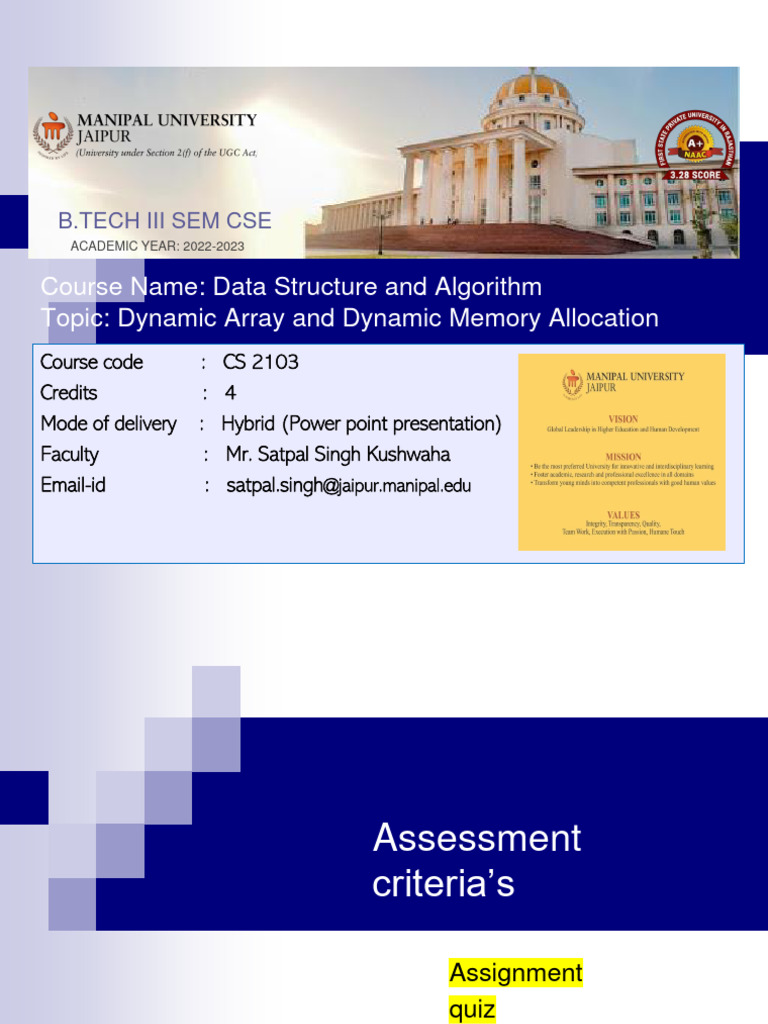 7-9. Dynamic Array and DMA-1 | PDF | Pointer (Computer Programming) | Computing