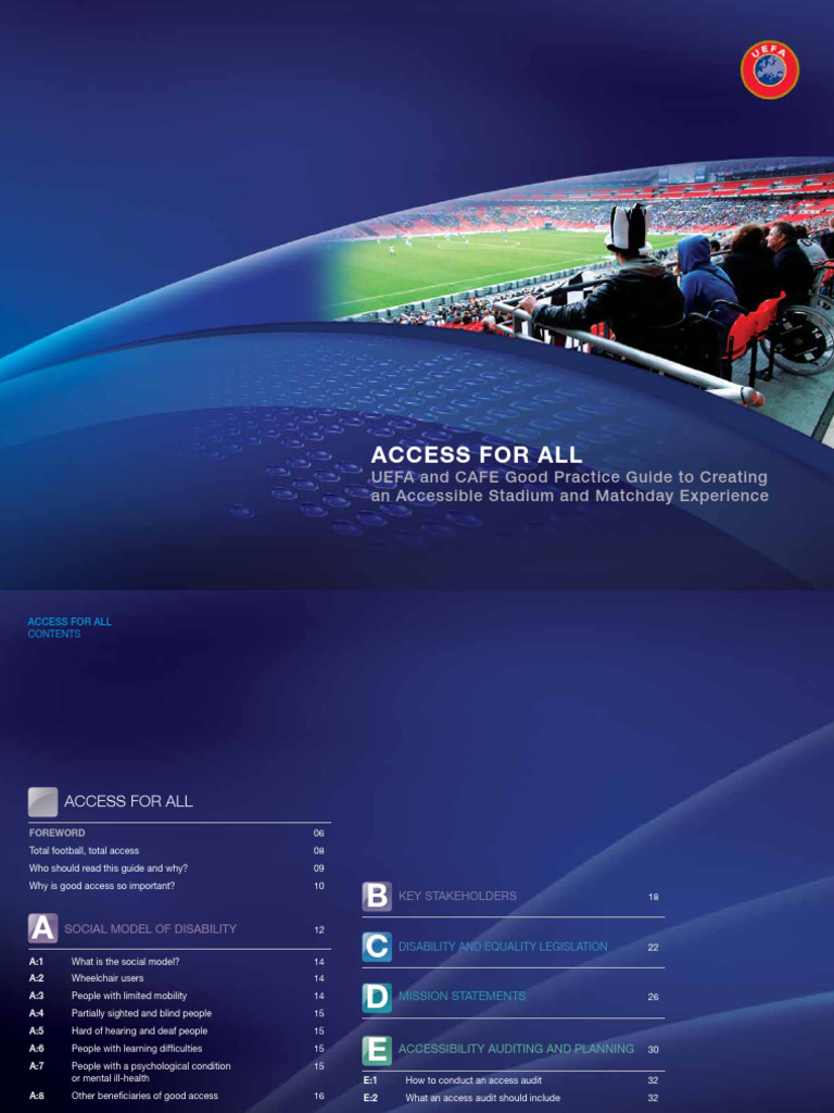Access For All - Uefa and Cafe Good Practice Guide To Creating An ...
