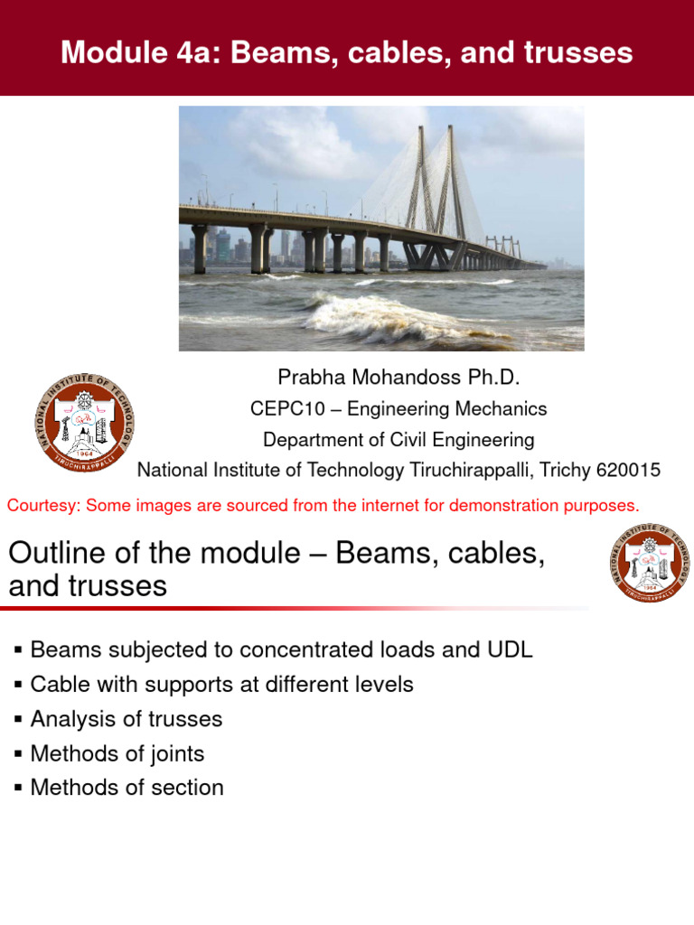 Module 4a - Beams, cables and trussess (1) (1) | PDF | Beam (Structure ...