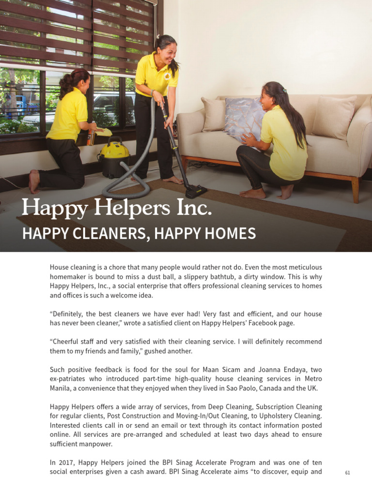 Happy Helpers: Empowering Clean Homes | PDF