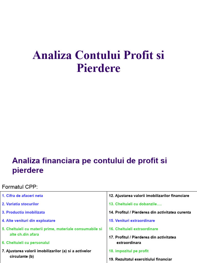 Analiza CPP | PDF