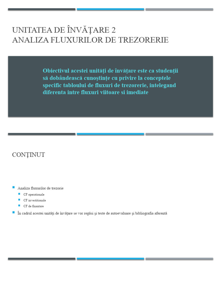 Analiza Fluxurilor de Trezorerie | PDF