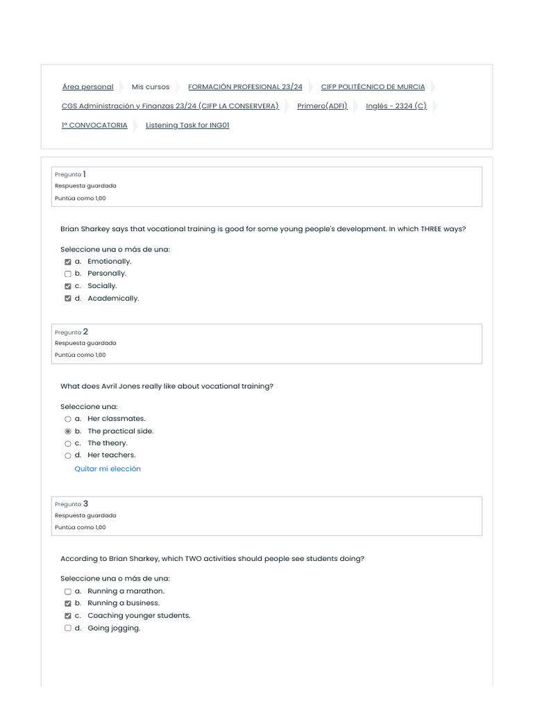 Listening Task For ING01 INTENTO2 | PDF | Relaciones personales ...