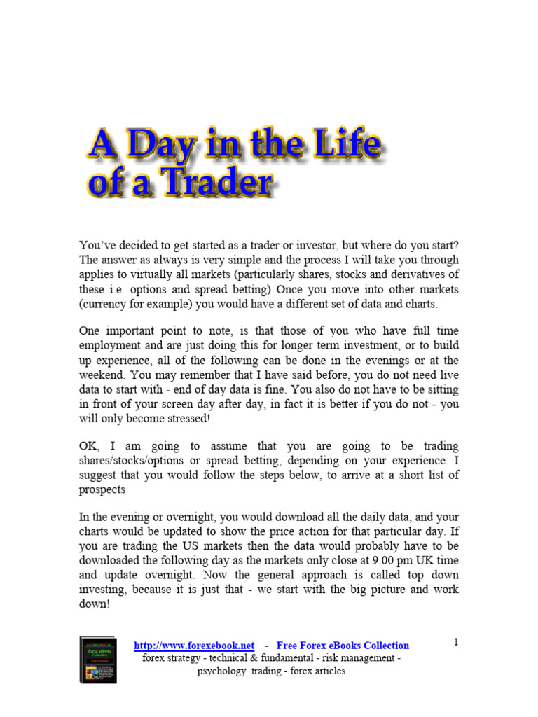 A Day in The Life of A Trader | PDF | Stocks | Dividend