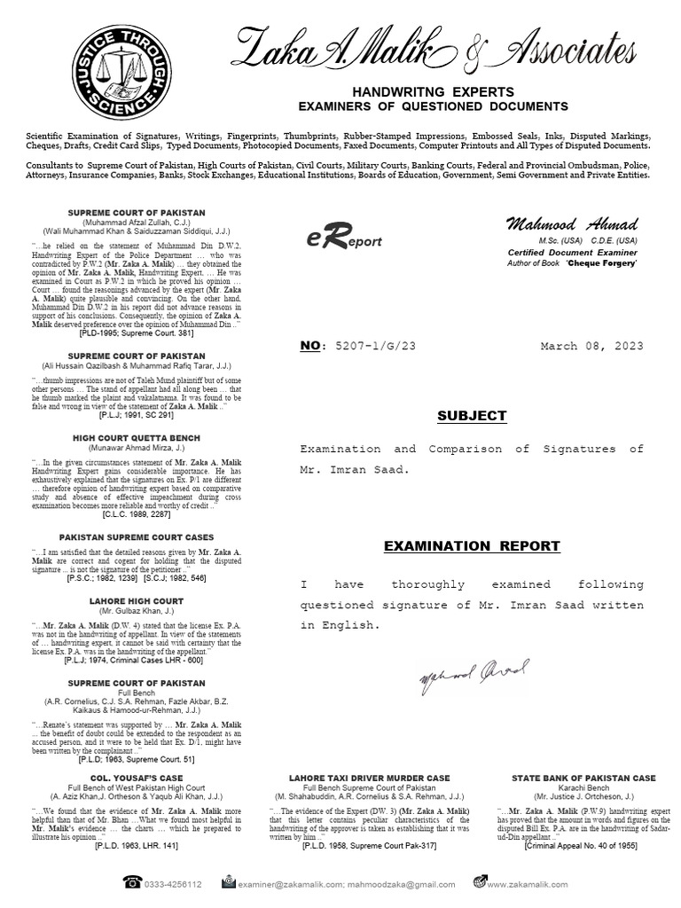 Report-Imran Saad | PDF