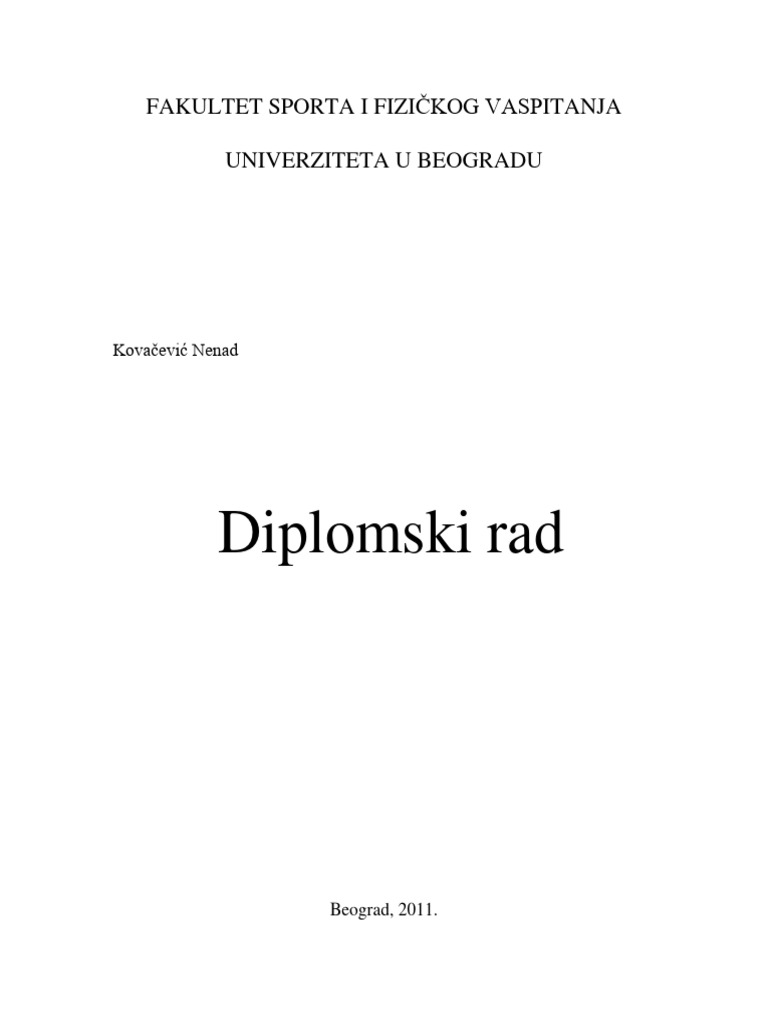 Odbojka Diplomski Rad | PDF