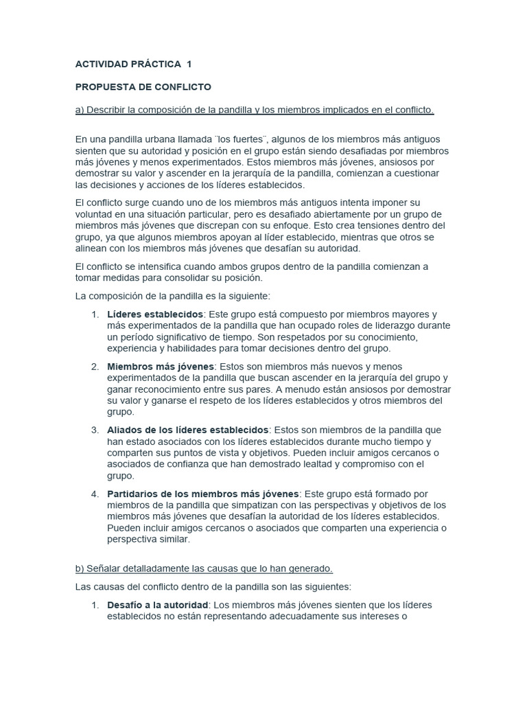 Actividad Práctica #1 | PDF | Mediación