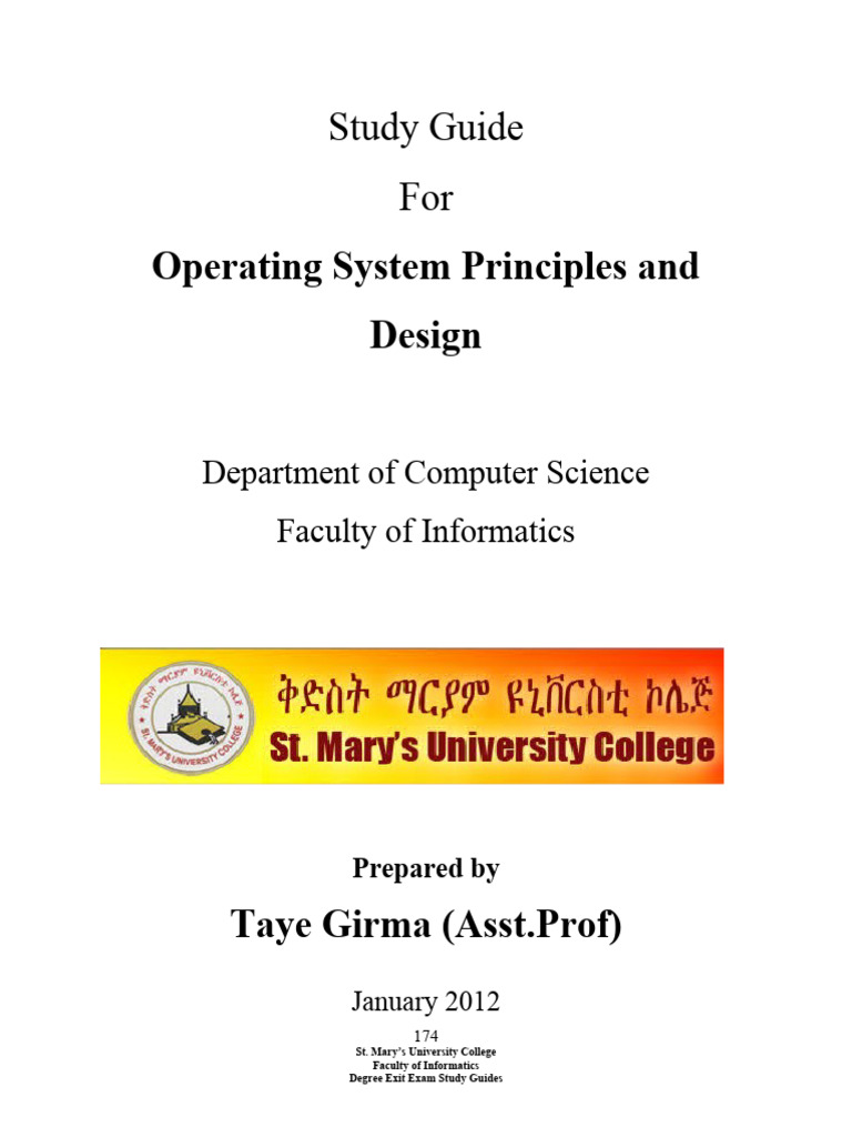 OS - Study Guide - New | PDF | Scheduling (Computing) | Process (Computing)