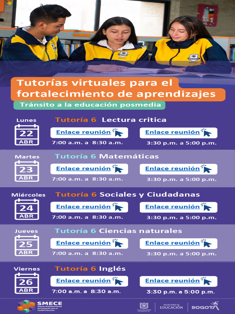 Semana 6. Tutorías Virtuales para El Fortalecimiento de Aprendizajes 22 - 26 - Abril-1 | PDF ...