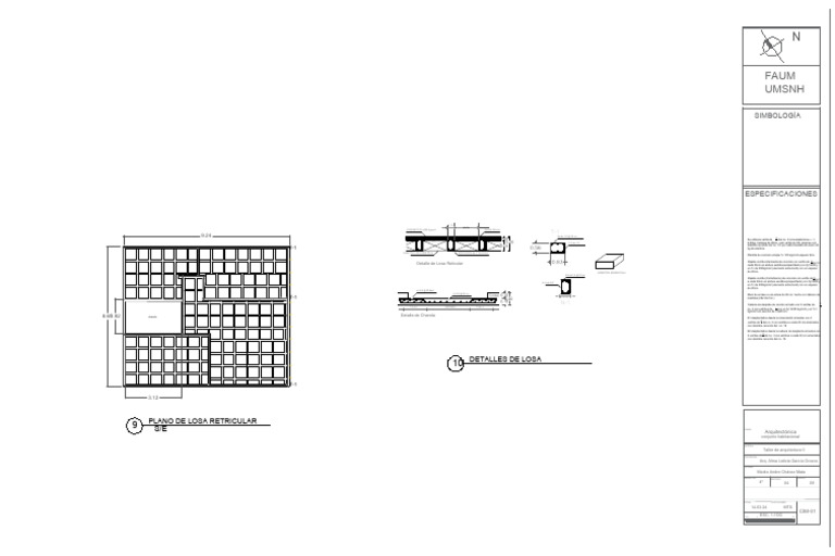 Detalles de Losa Reticular y Planos | PDF | Ingeniería estructural