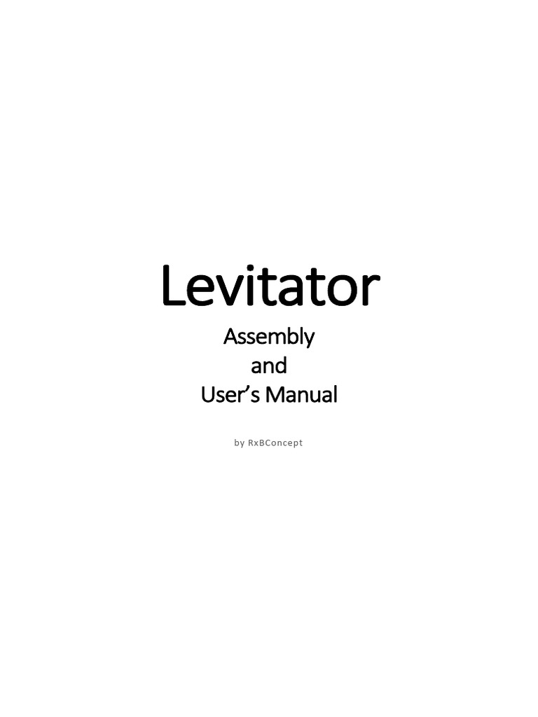 Levitator Assembly Instructions Guide | PDF | Arduino | Electrical ...
