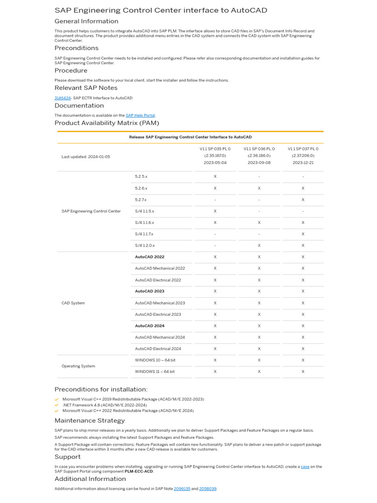 SAP Engineering Control Center Interface To AutoCAD | PDF | Auto Cad ...