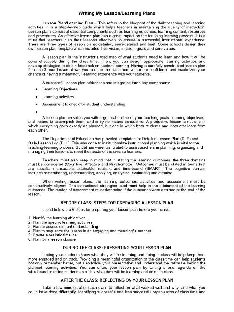 Effective Lesson Planning Guide | PDF | Lesson Plan | Teachers