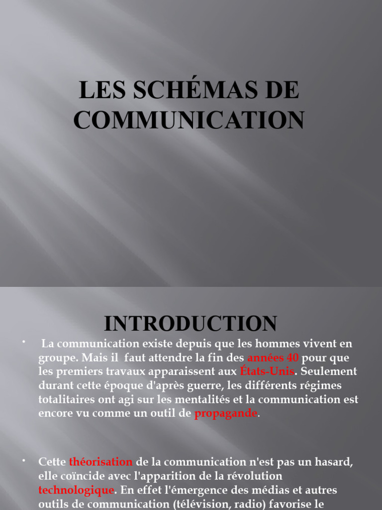 Les Schémas de Communication 3 | PDF | la communication