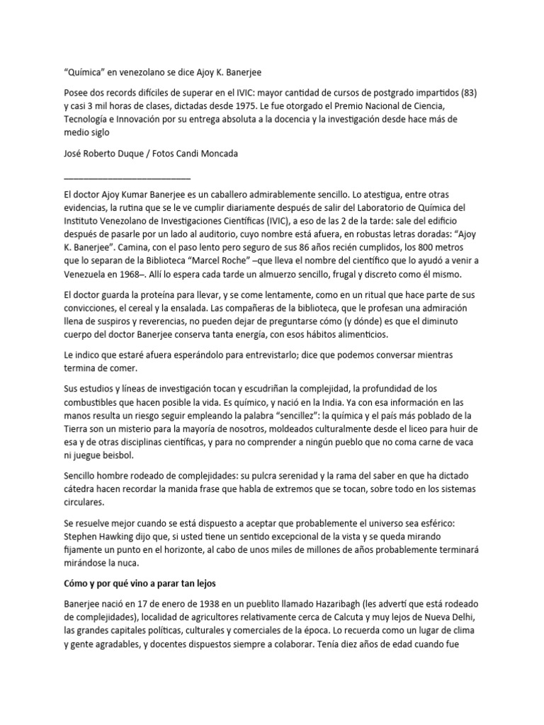 Banerjee | PDF | Venezuela