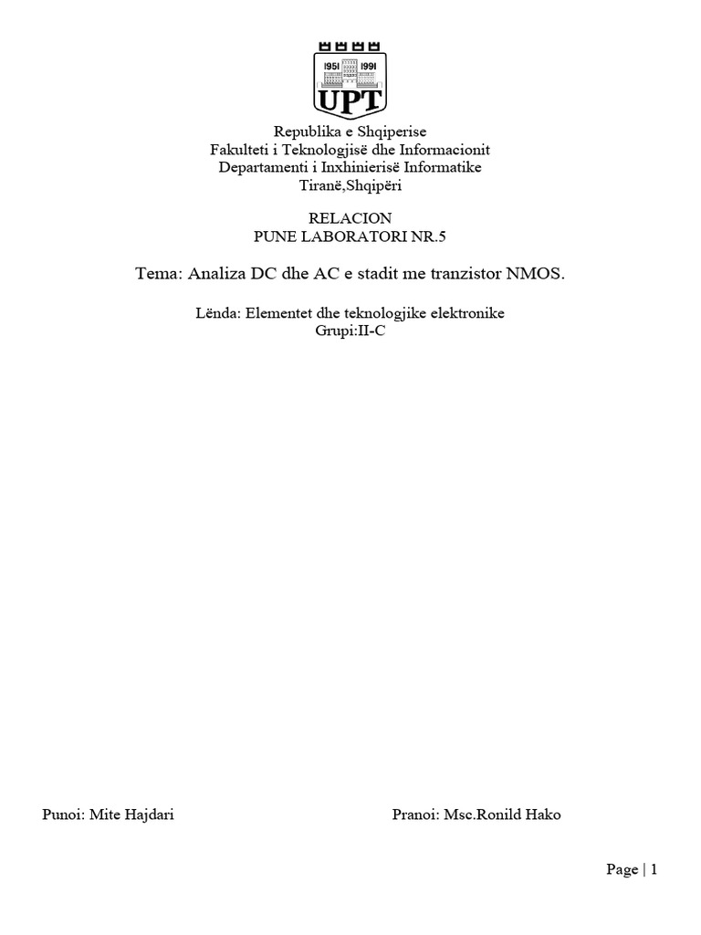 Pune Labi5 Elemente, Mite Hajdari | PDF