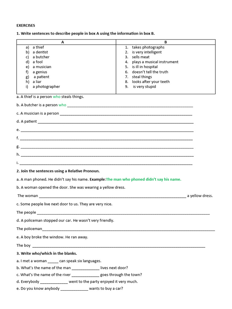 Activities To Do in Class Relative | PDF | Foreign Language Studies