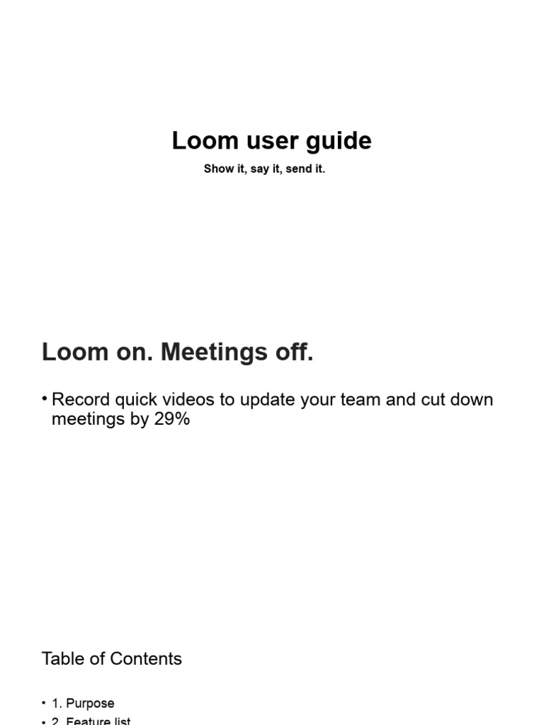 How To Use Loom Tool | PDF