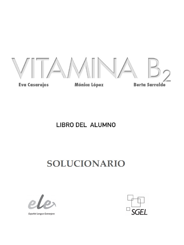 Soluciones Libro Del Alumno - Vitamina b2 | Descargar gratis PDF | Lengua española | Asunto ...