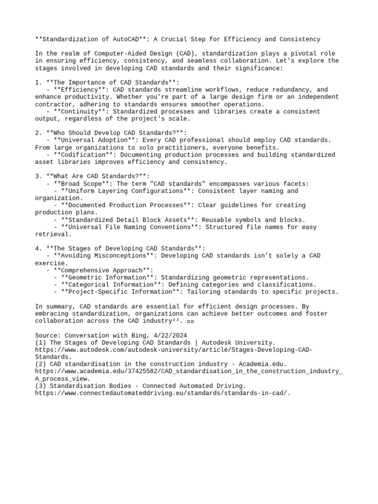Essential CAD Standardization Guide | PDF | Computer Aided Design ...