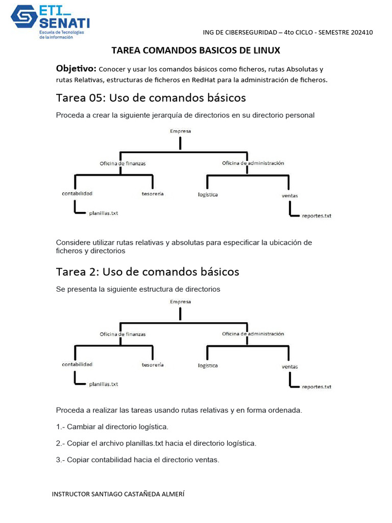 TAREA05 - Comandos rutas Abs y Relat para manejo de ficheros | PDF
