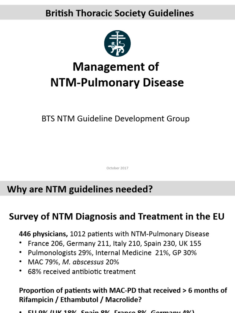 NTM-Pulmonary Disease Management Guidelines | PDF | Lung Cancer ...