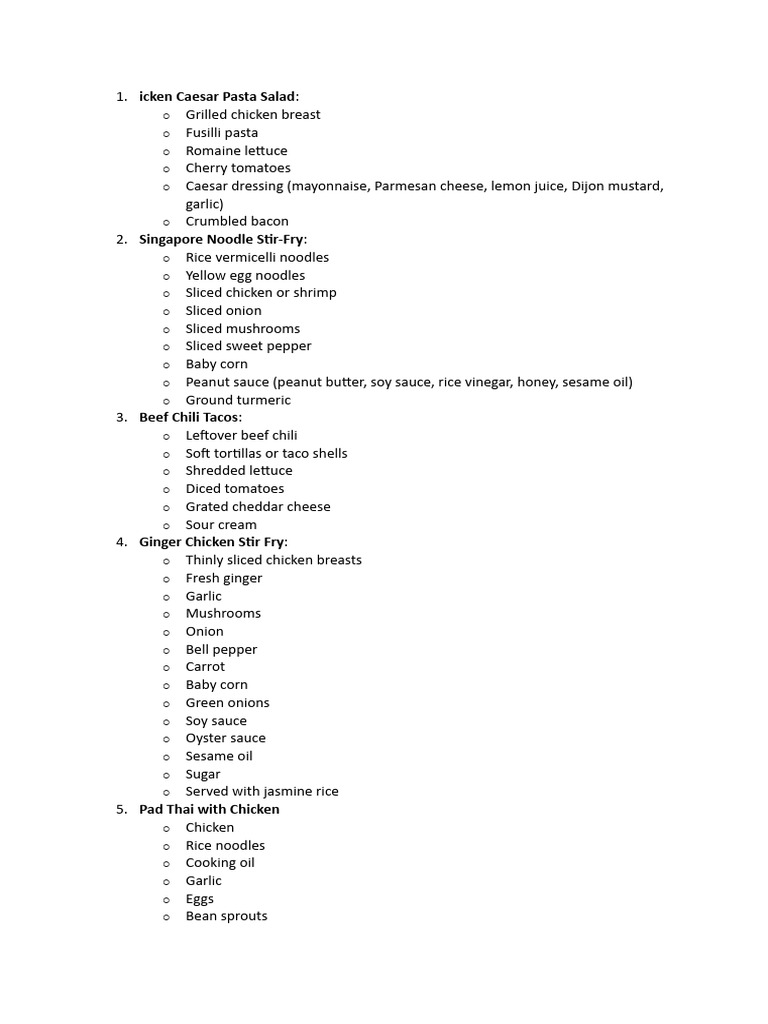 Cooking Ideas PDF Fat Pasta