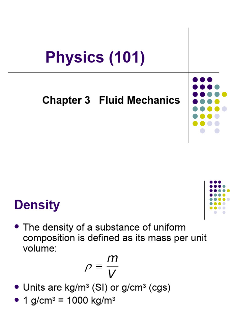 Chapter 3 | PDF | Buoyancy | Fluid Dynamics