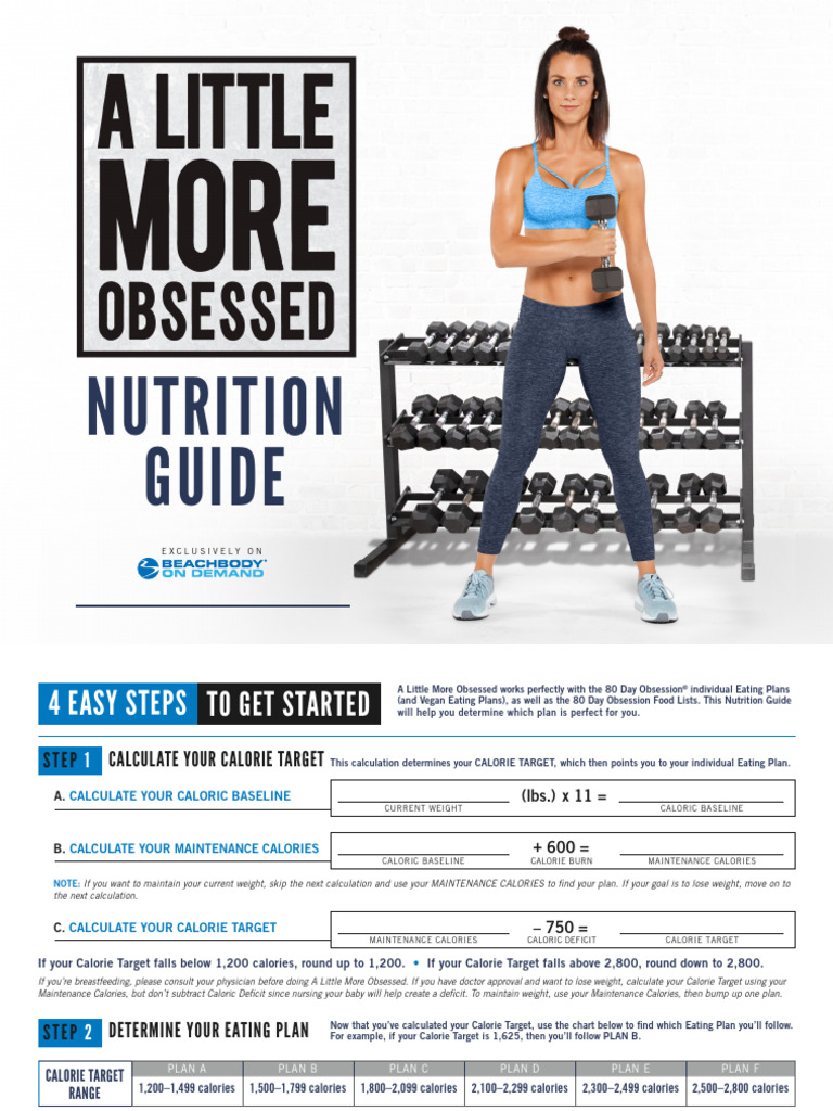 A Little More Obsessed Nutrition Guide | PDF | Dietary Supplements | Calorie