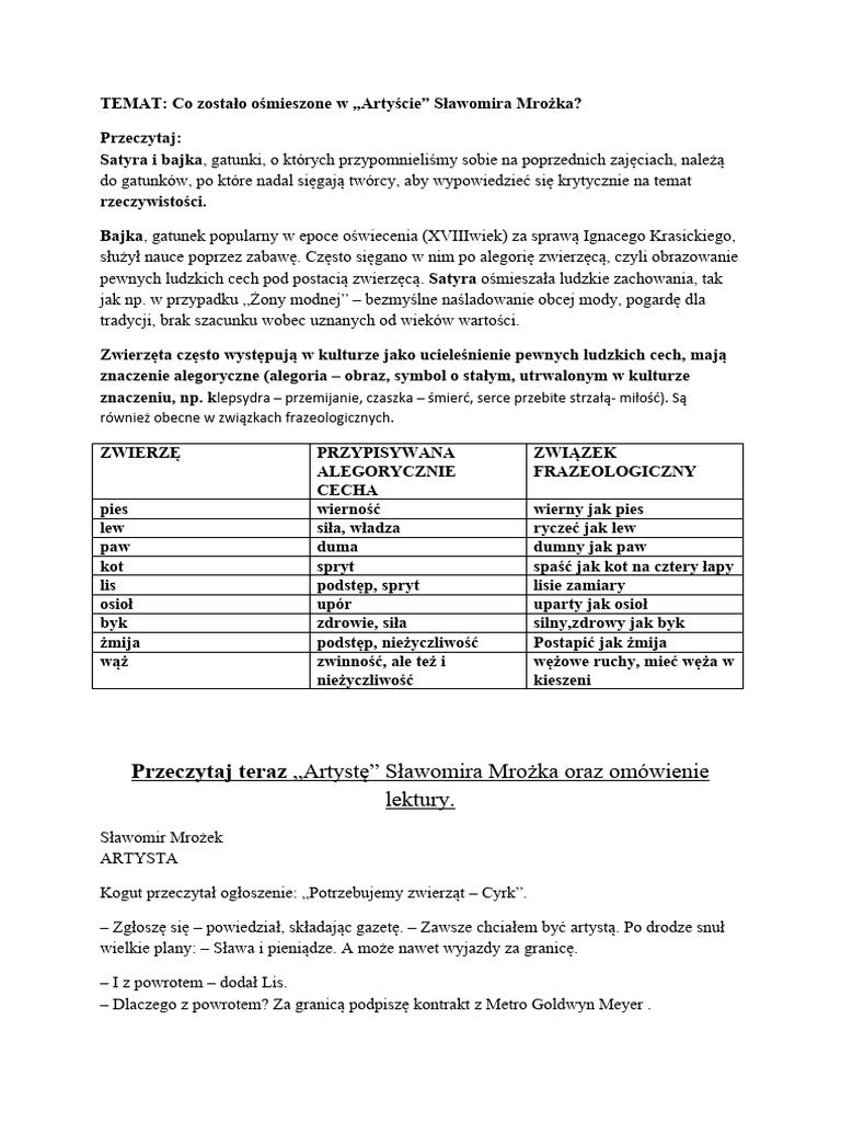 Artysta | PDF