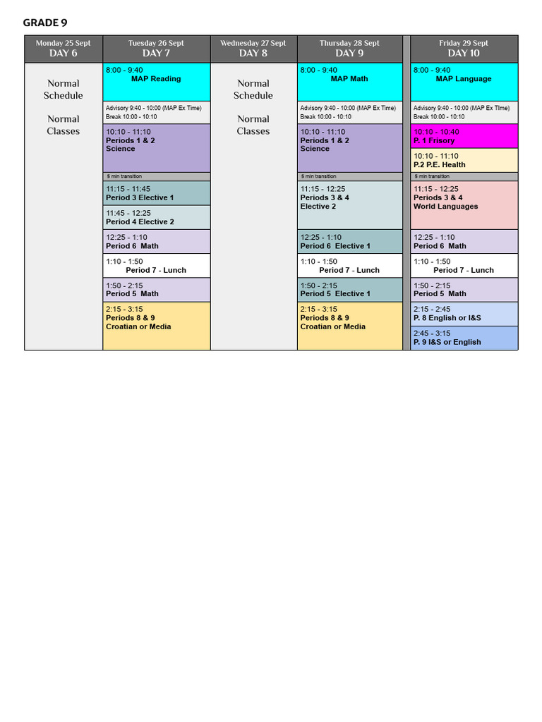 G9_MAP_SCHEDULE_2023 | PDF