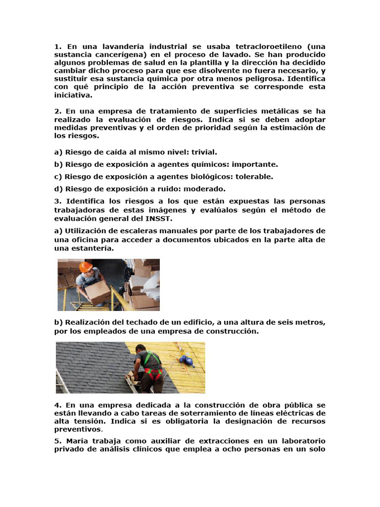 Ejercicios Unidad 2 PRL | PDF | Laboratorios | Business