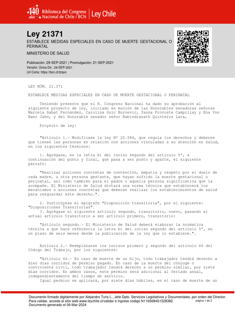 Ley 21371 - 29 SEP 2021 | PDF | Justicia | Crimen y violencia